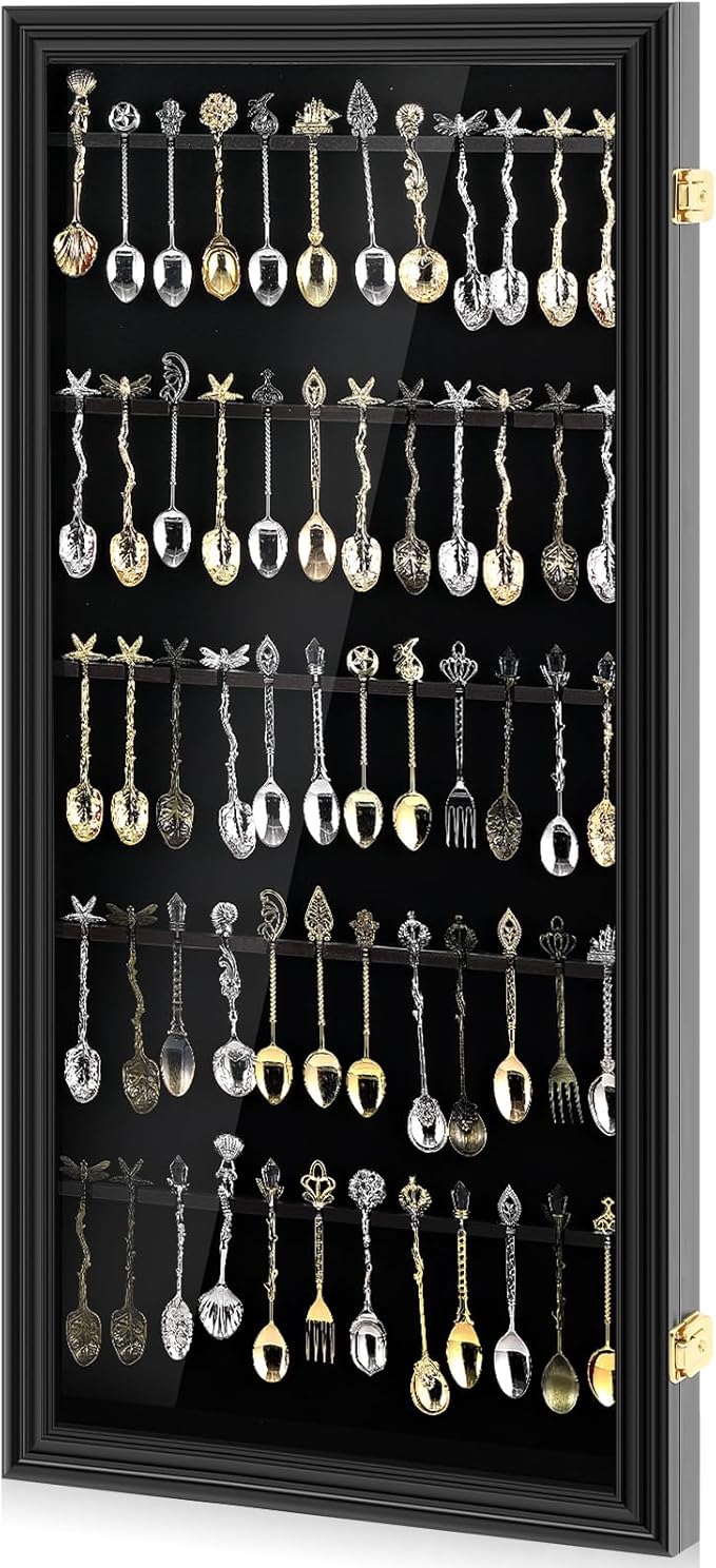 Amazon.com: Silipull 60/36/18 Souvenir Tea Spoon Display Case Wall ...