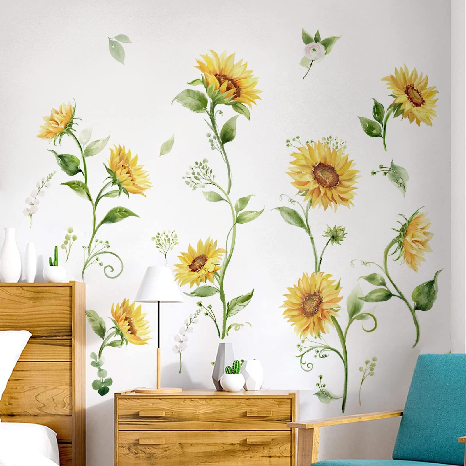 Amazon.com: FAIRY KAARI Dream Flower Wall Stickers, Creative Removable ...