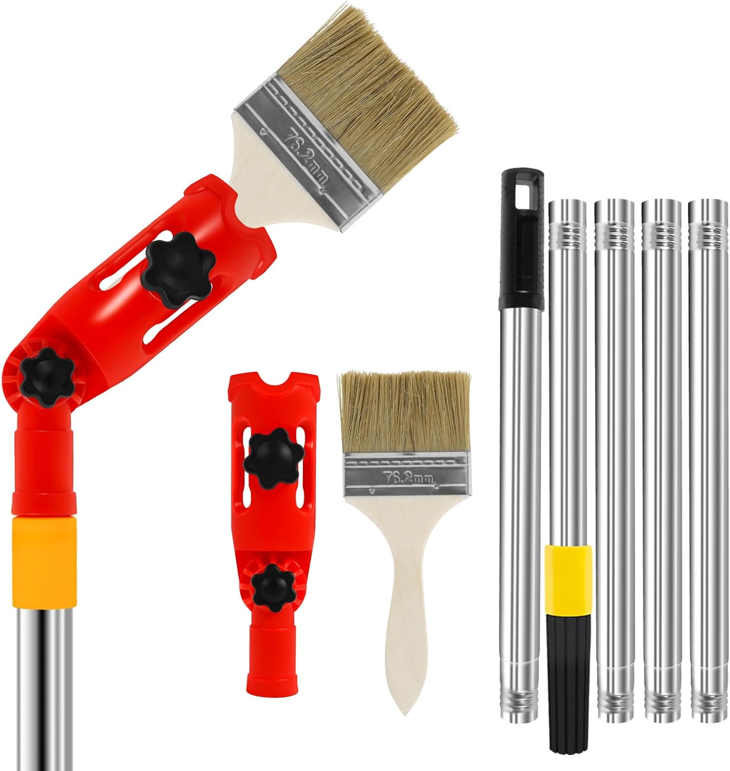 Paint Brush Extender 175cm Multi-Angle Paint Roller Extension Pole with ...