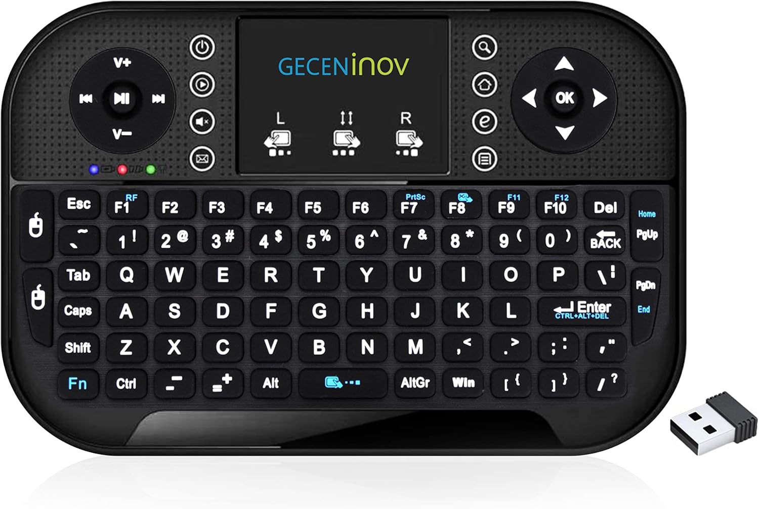 Amazon.com: Mini teclado inalámbrico con combo de panel táctil, teclado ...