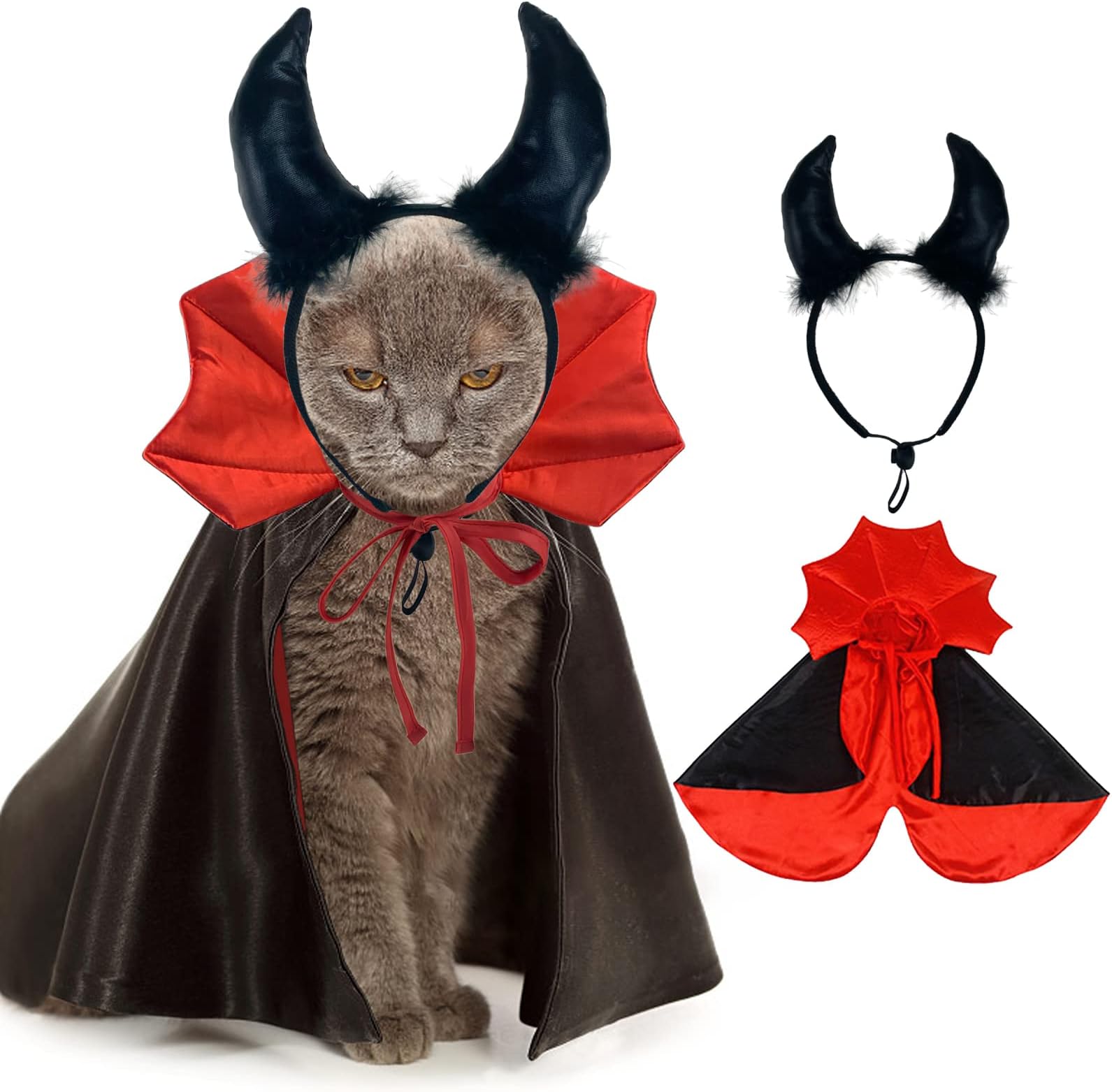 Amazon.com : Halloween Cat Vampire Costume Dog Halloween Cosplay Dress ...