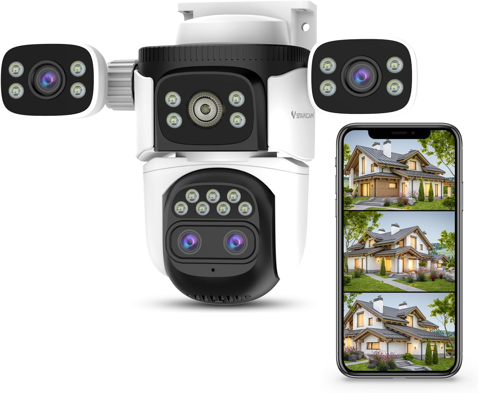 Amazon.com : Luovisee Solar Security Cameras Outdoor Wireless,2.4G/5G ...