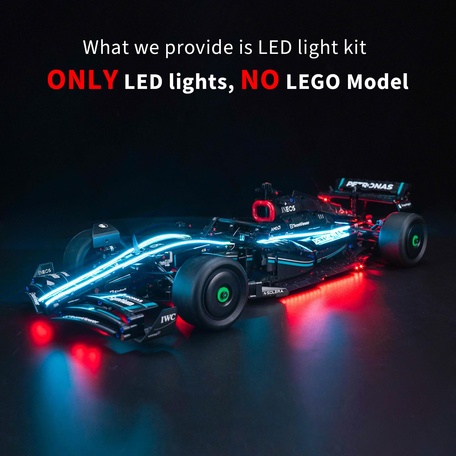 PIPART LED Light Kit for Lego 42171 Technic Mercedes-AMG F1 W14 E ...