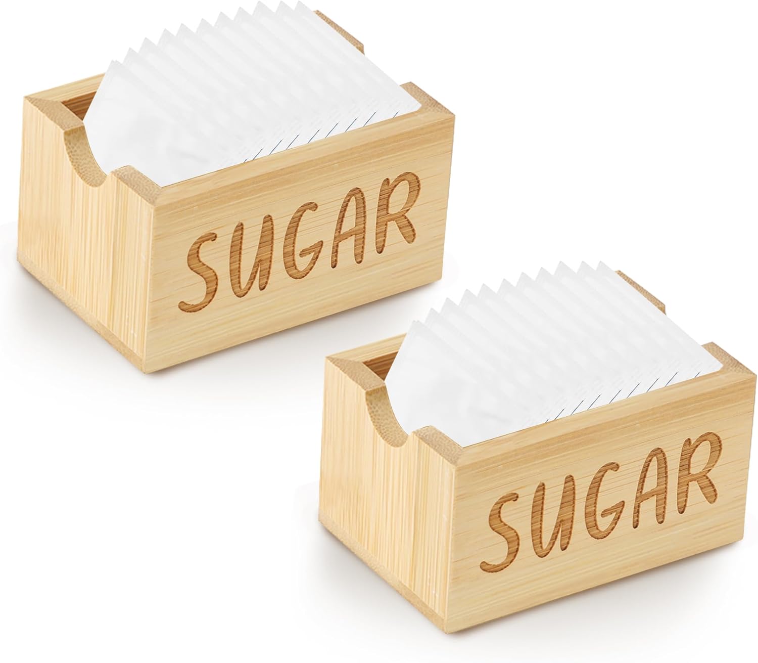 Amazon.com: 4 Pcs Wood Sugar Packet Holder Sugar Packet Dispenser Sugar ...