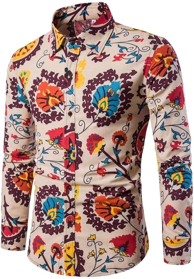 Camicie A Maniche Lunghe Da Uomo, Uomo Camicia Lunghe Maniche A Casual ...