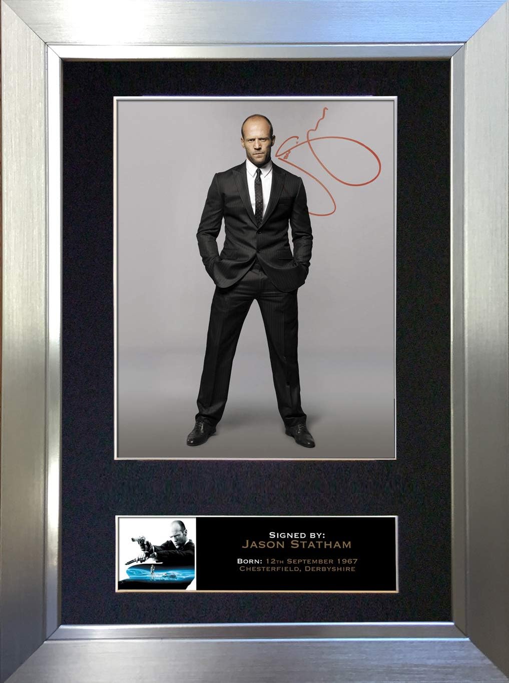 JASON STATHAM Signed Autograph Mounted Photo Reproduction PRINT A4 Rare ...