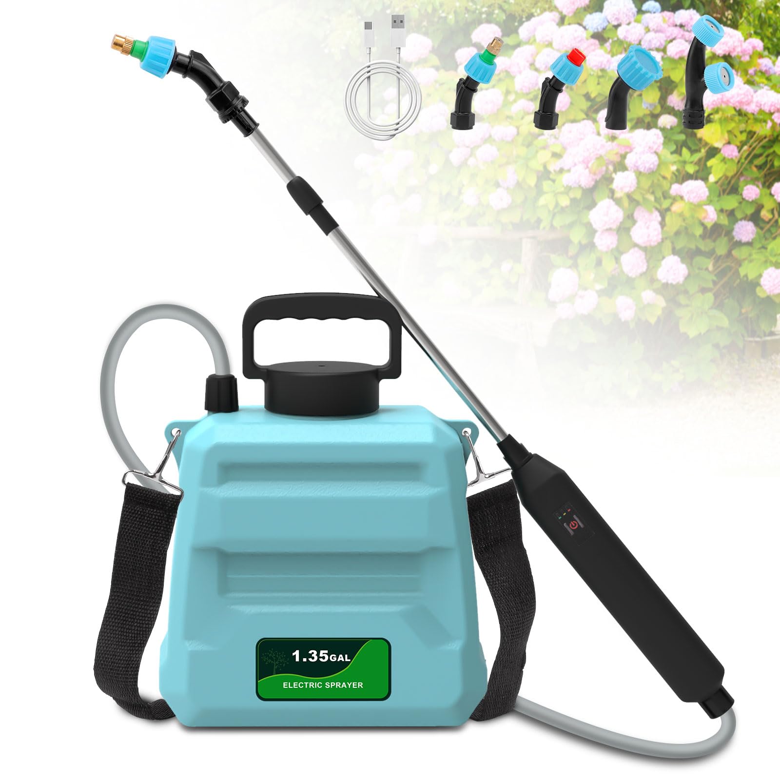 Battery Powered Sprayer, 1.35 Galloon Electric Sprayers in Lawn and ...