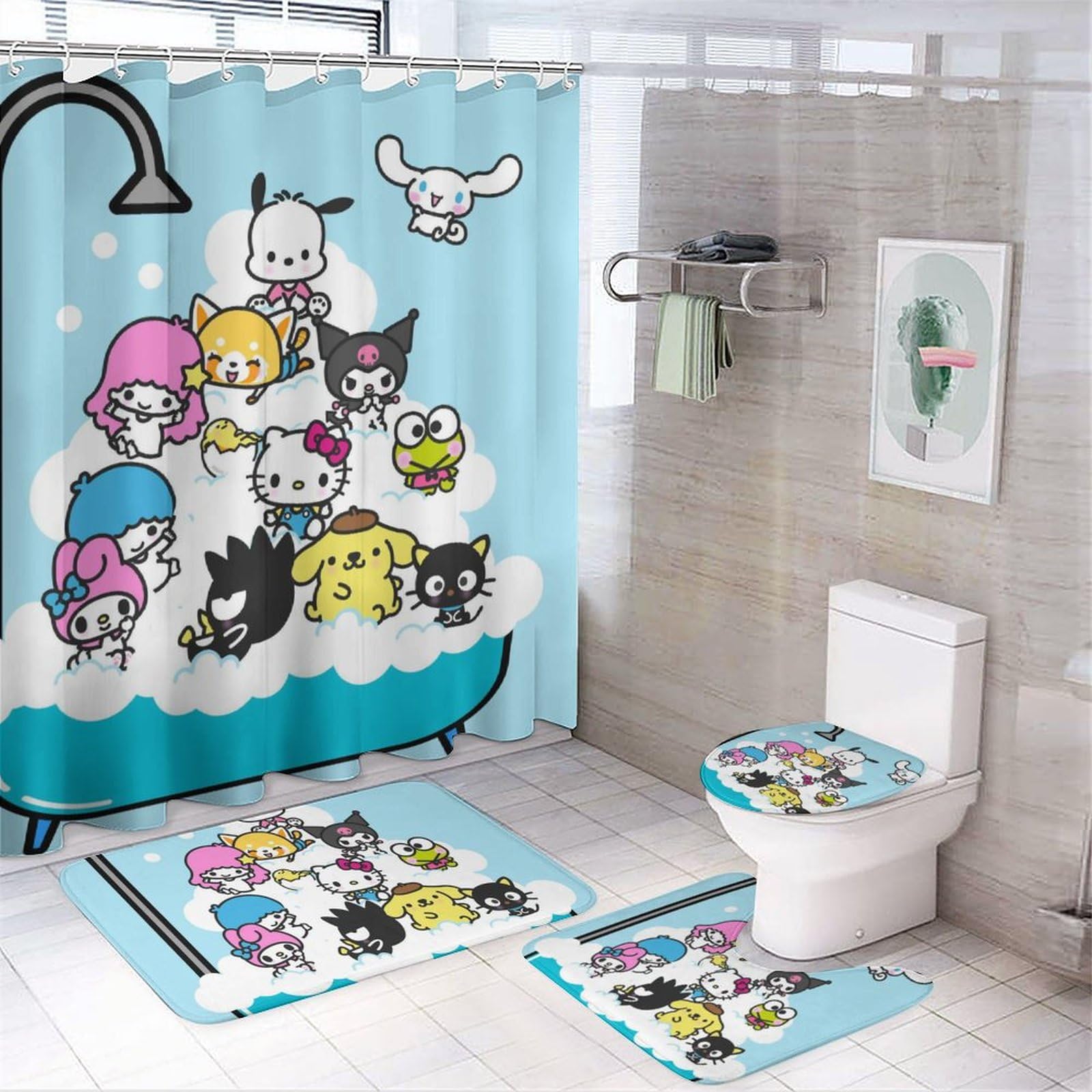 Cartoon Bathroom Sets Spongebob SquarePants Shower Curtain, Patrick
