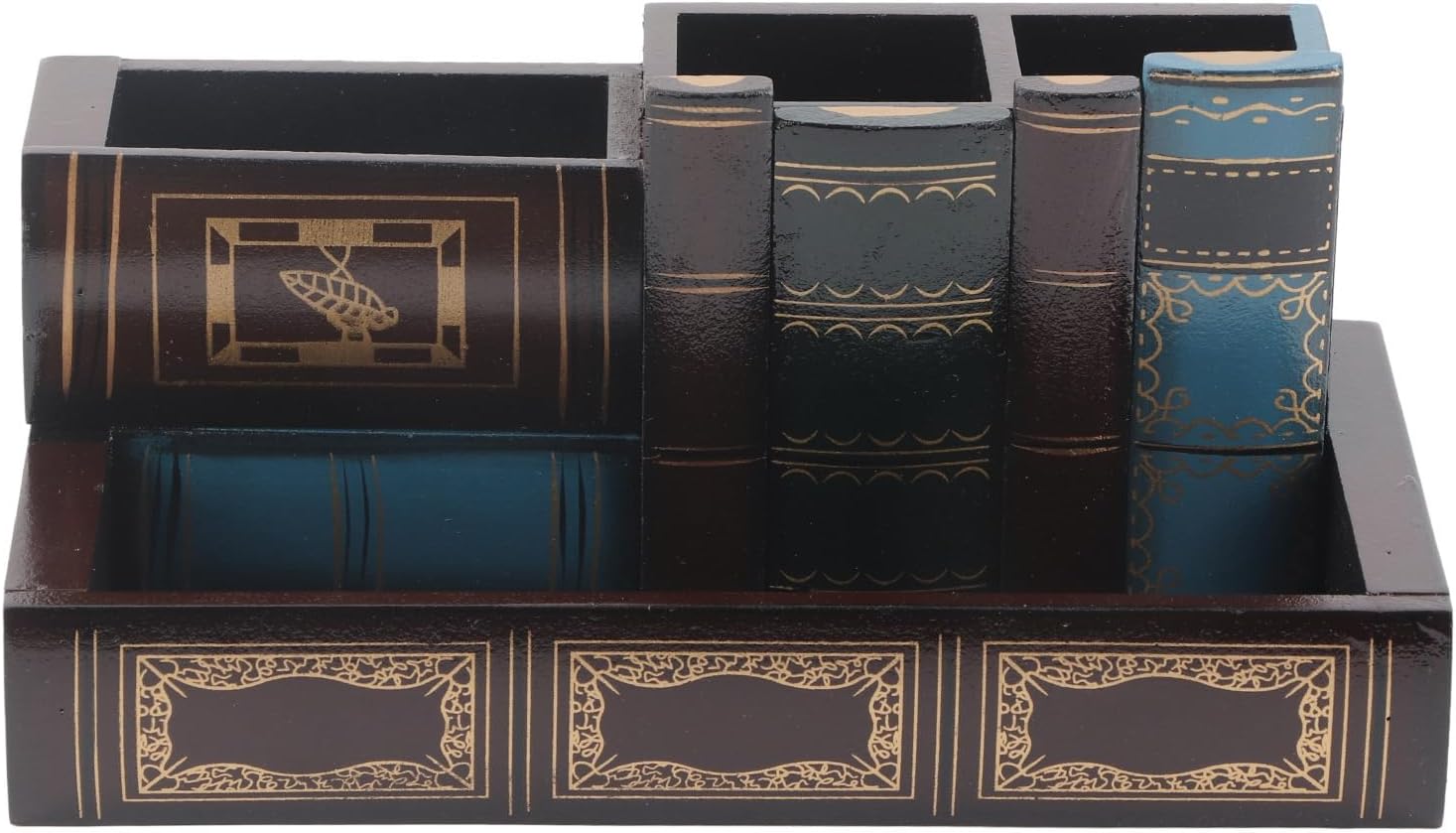 Amazon.com: UPQRSG Vintage Book Shaped Pen Holder, Book Shaped Widely ...
