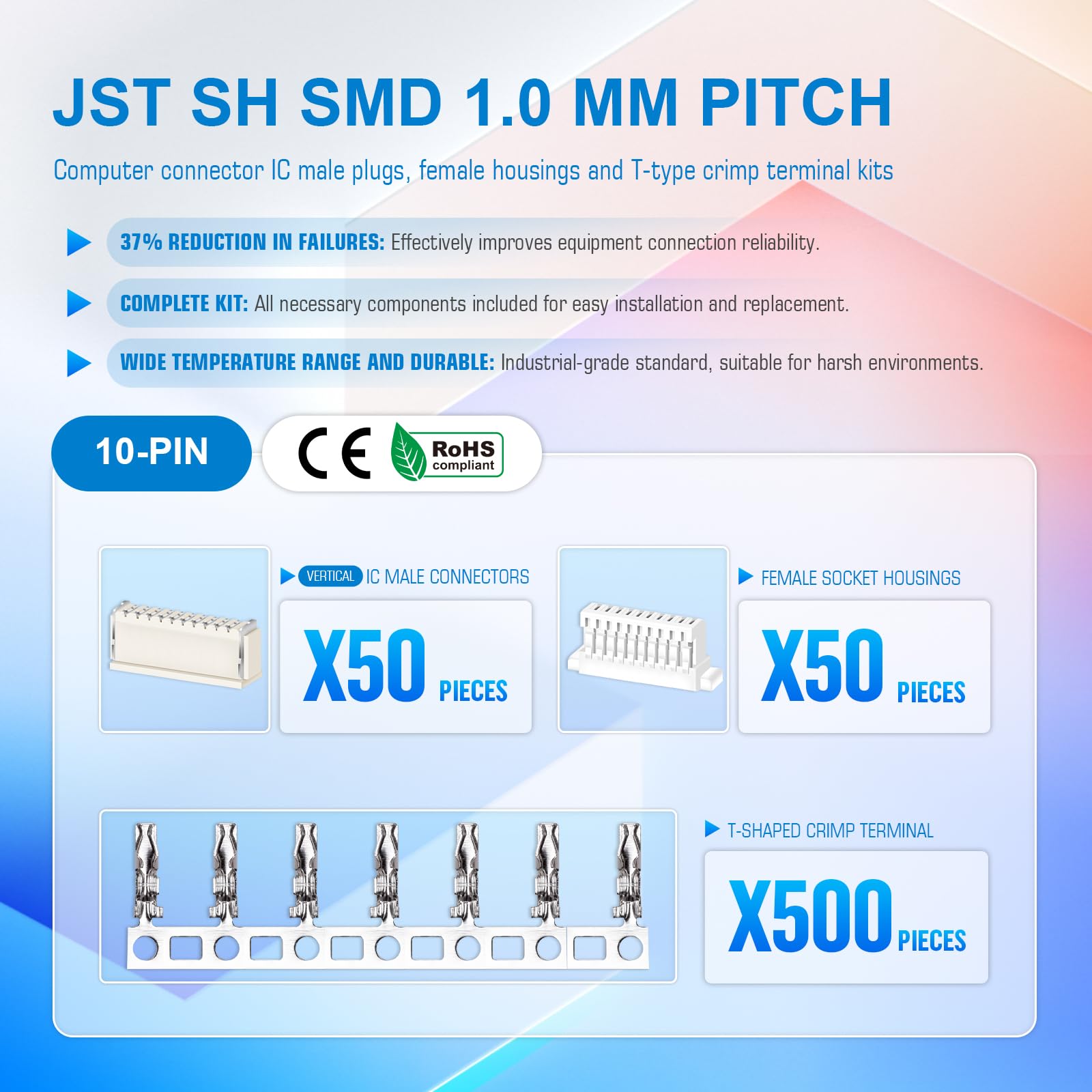 Snapklik.com : CQRobot JST SH SMD 1.0 Mm Pitch 10-Pin Electronic ...