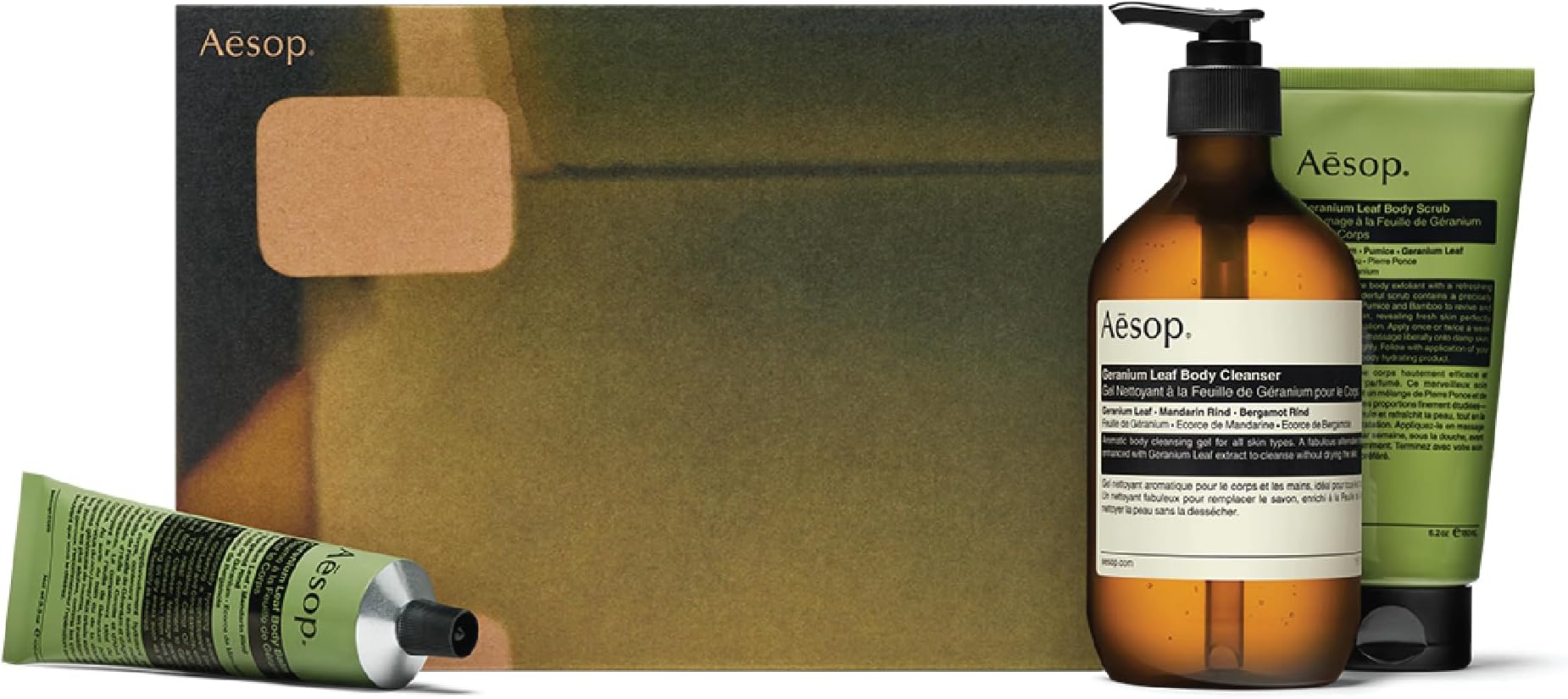 Amazon.com: Aesop Geranium Leaf Body Care Trio | Luxurious Cleansing ...