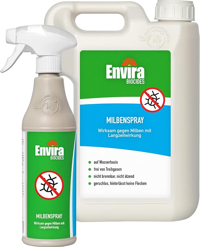 Envira Anti Milben-Spray 500 ml + 2 Liter - Mittel gegen Milben ...
