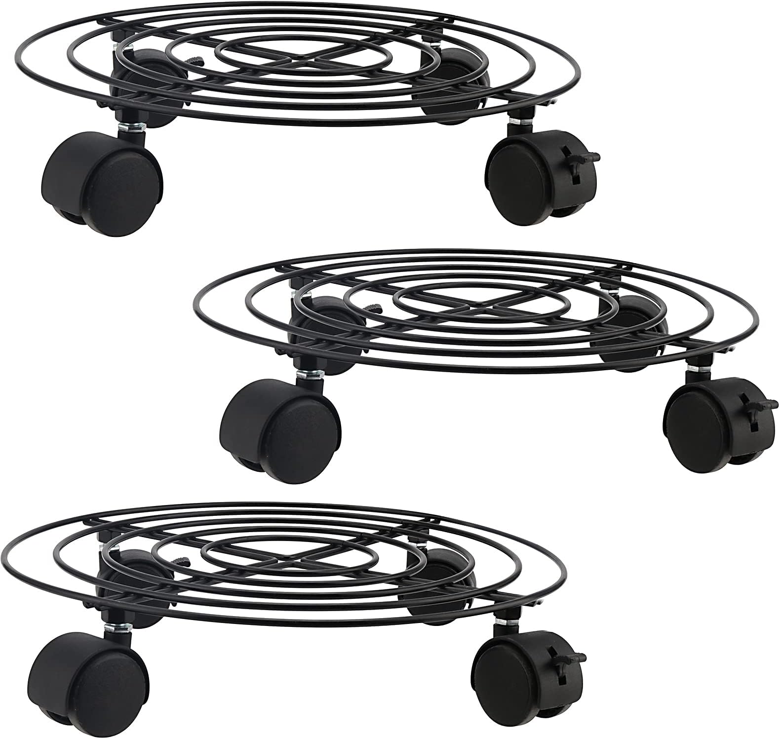 30cm Metal Plant Pot Stand Feet, Heavy Duty Square Garden Planter ...