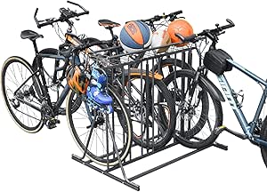 Bike Stand Rack, 5 Bicycle Floor Parking Stand, Bike Garage Organizer ...
