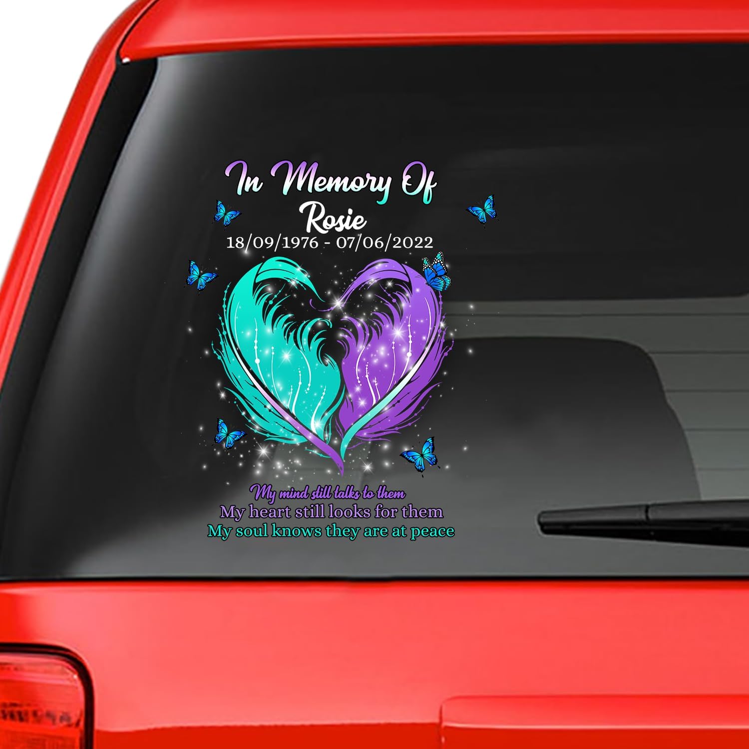 Amazon.com - in Memory Personalized Decal. Loss of Loved One Car ...