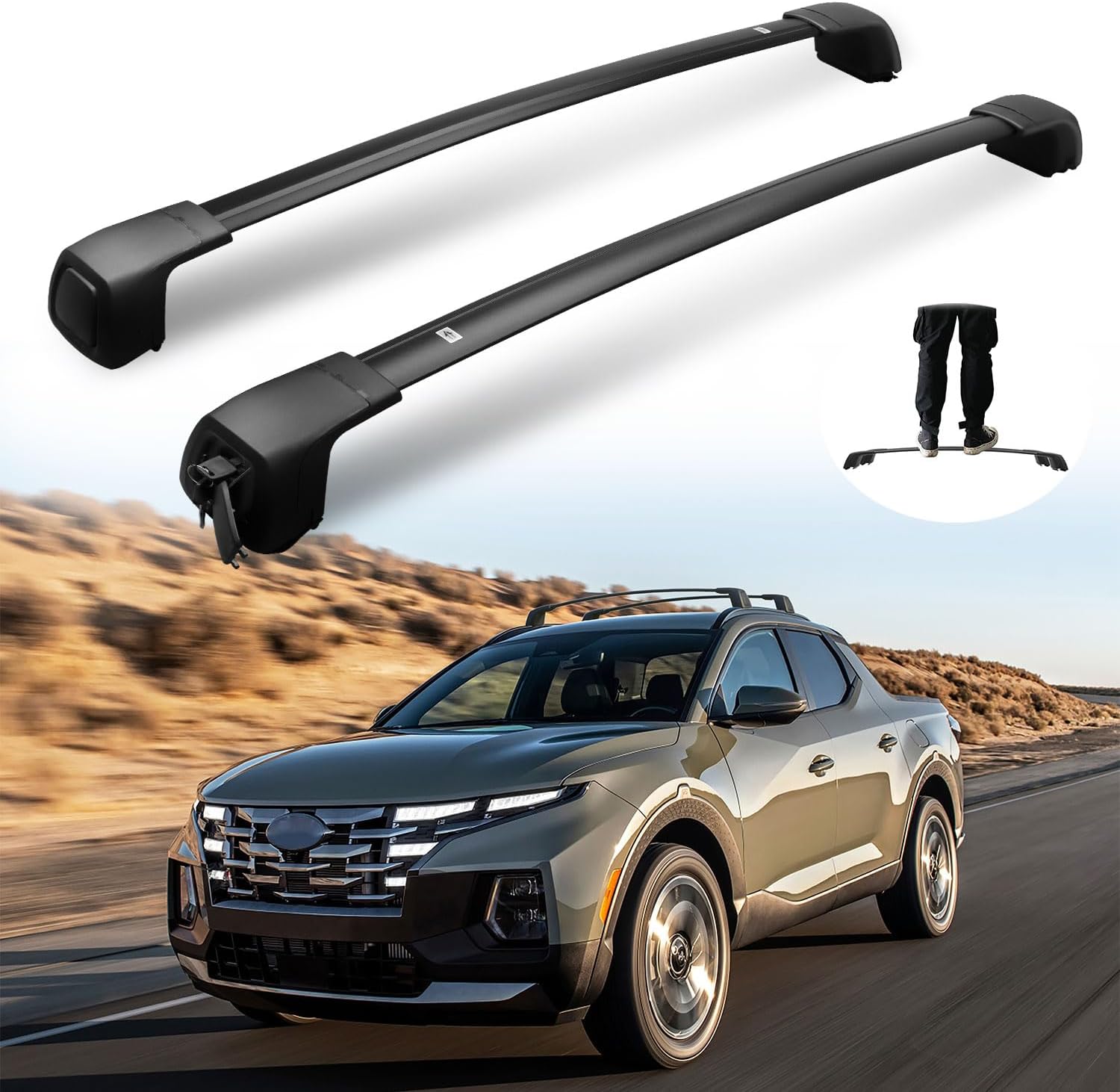 Amazon.com: for Hyundai Santa Cruz 2022 2023 2024 2025 Black Aluminium ...