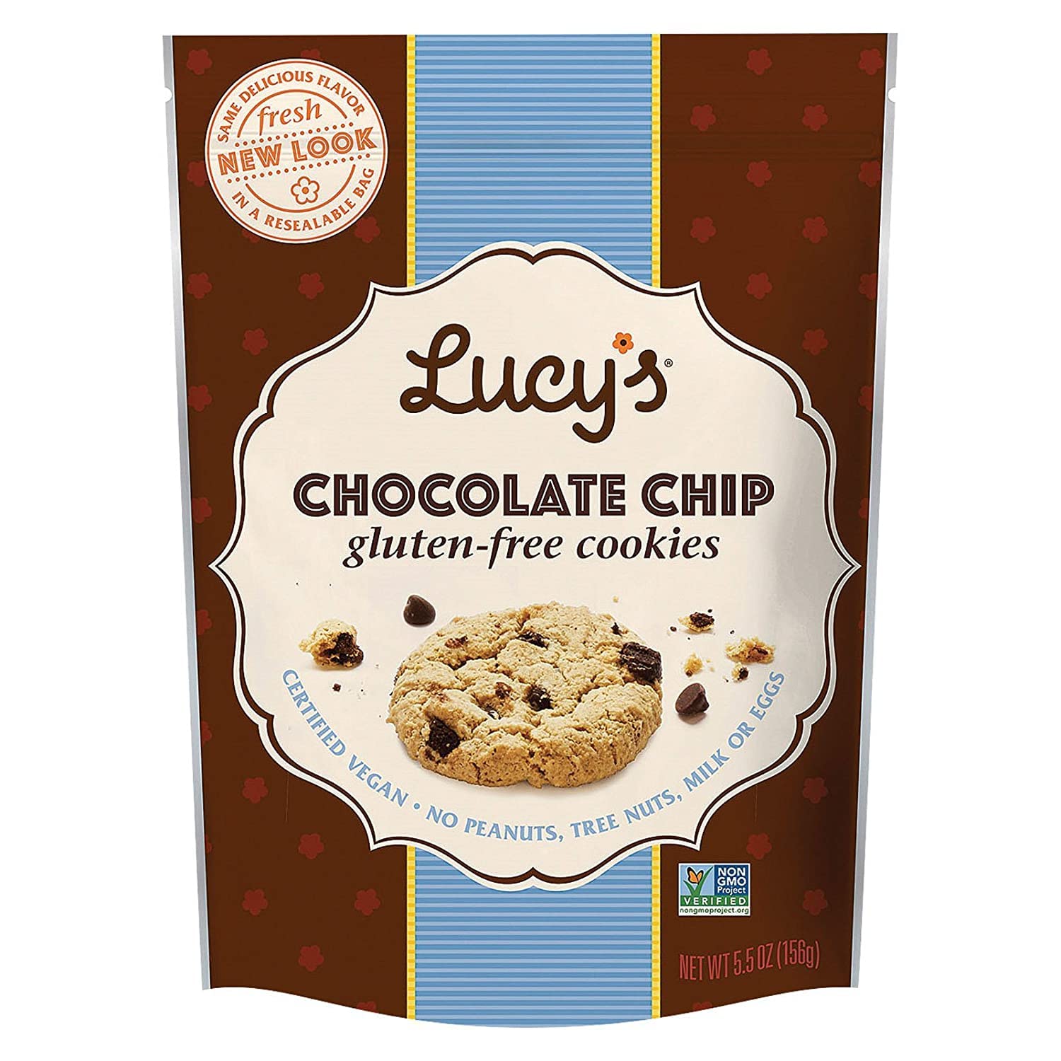 Amazon.com: Lucy Cookies Chocolate Chip Cookies Gluten Free 8x 5.5 Oz ...