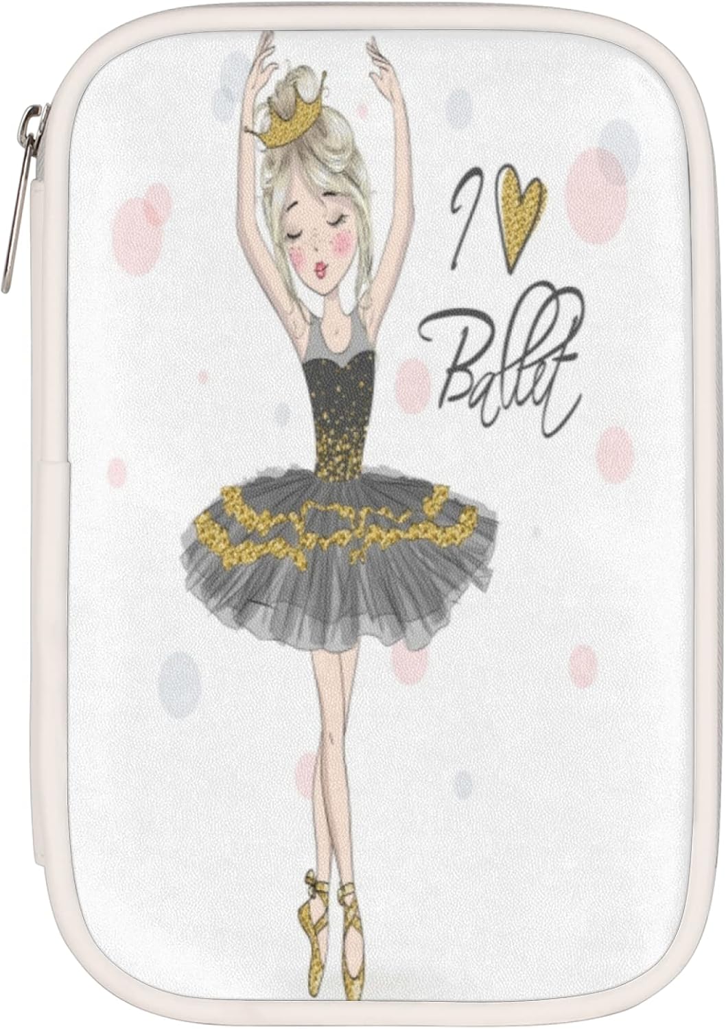 Amazon.com: Ballerina Dance I Love Ballet Pu Leather Pencil Case,Large ...