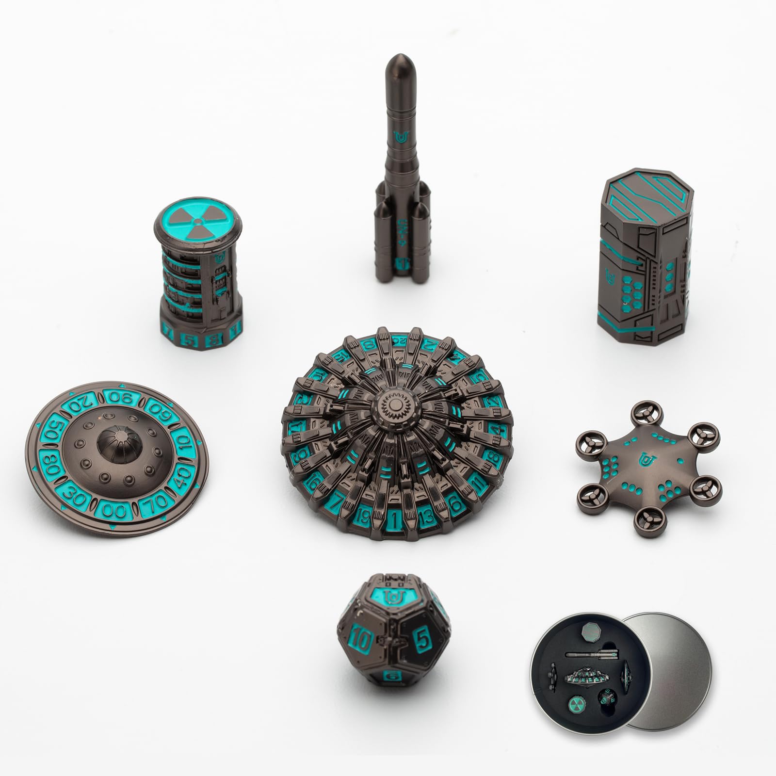Amazon.com: UD Unique Dice UFO Dice Set,DND Dice Set,Mars Element Dice ...