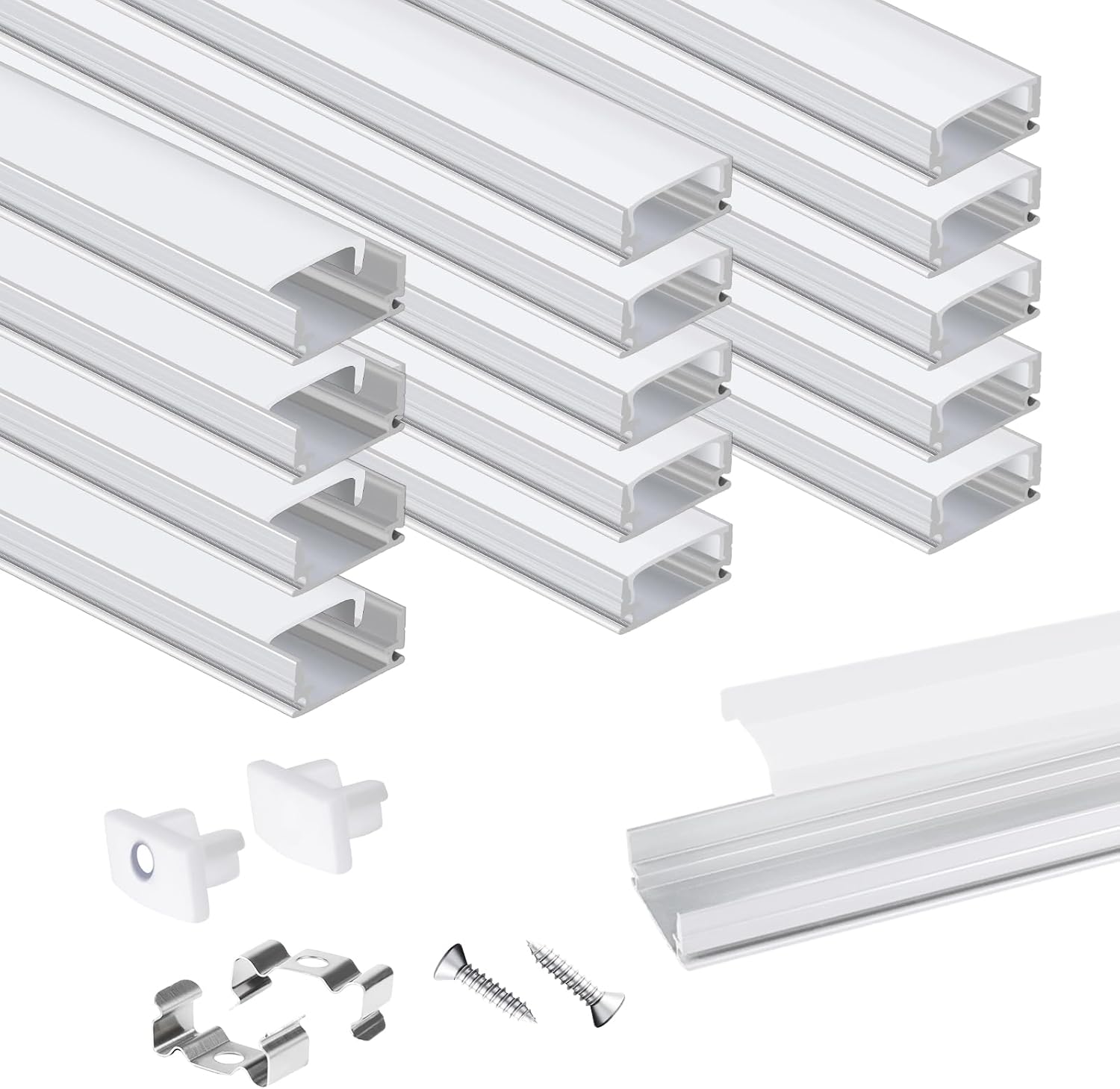 Amazon.com: RowinsyDD 15 Pack LED Aluminum Channel 3.3ft/1Meter 8x17mm ...