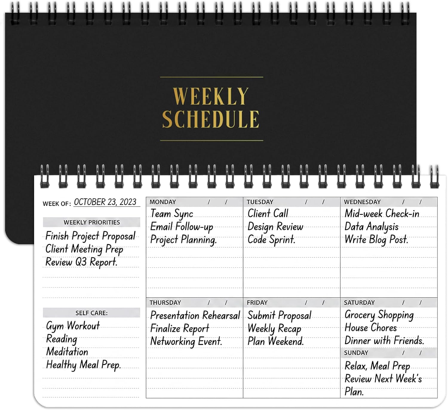 Amazon.com : Weekly To Do List Notepad, 6.3''x 11.2'' Weekly Desk ...