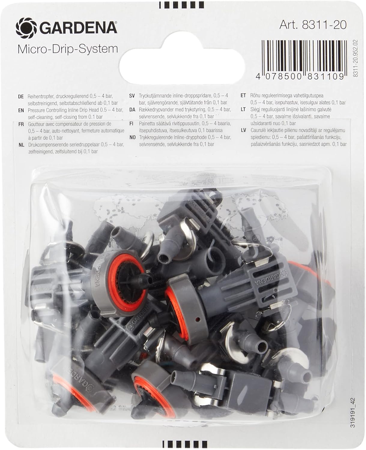 GARDENA Micro-Drip-systeem drukvereffenende seriedruppelaar: Eindstuk ...