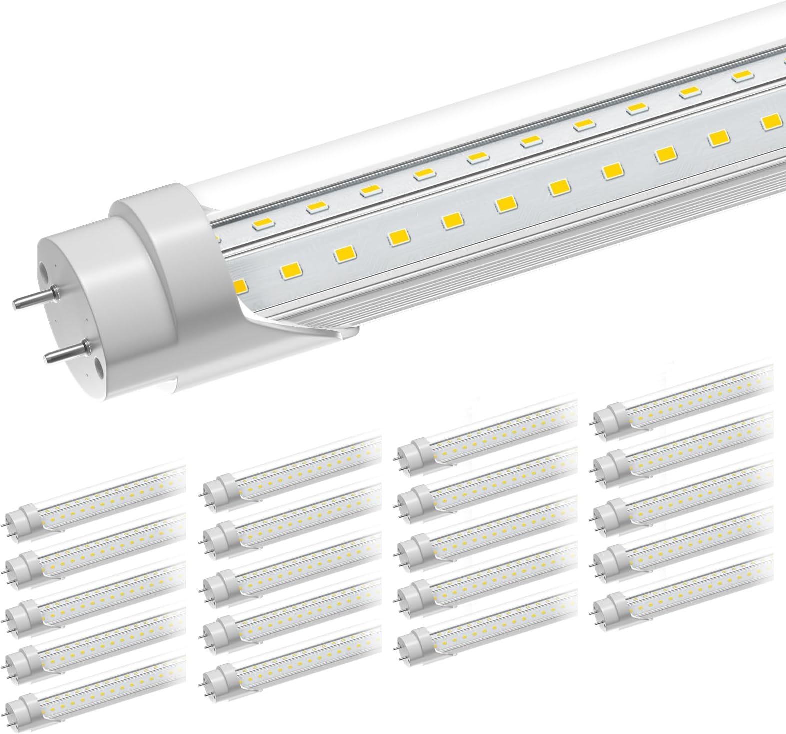 ONLYLUX T8 Led Bulbs 4 Foot 6500K 36W 5400LM, Super Bright LED Daylight ...