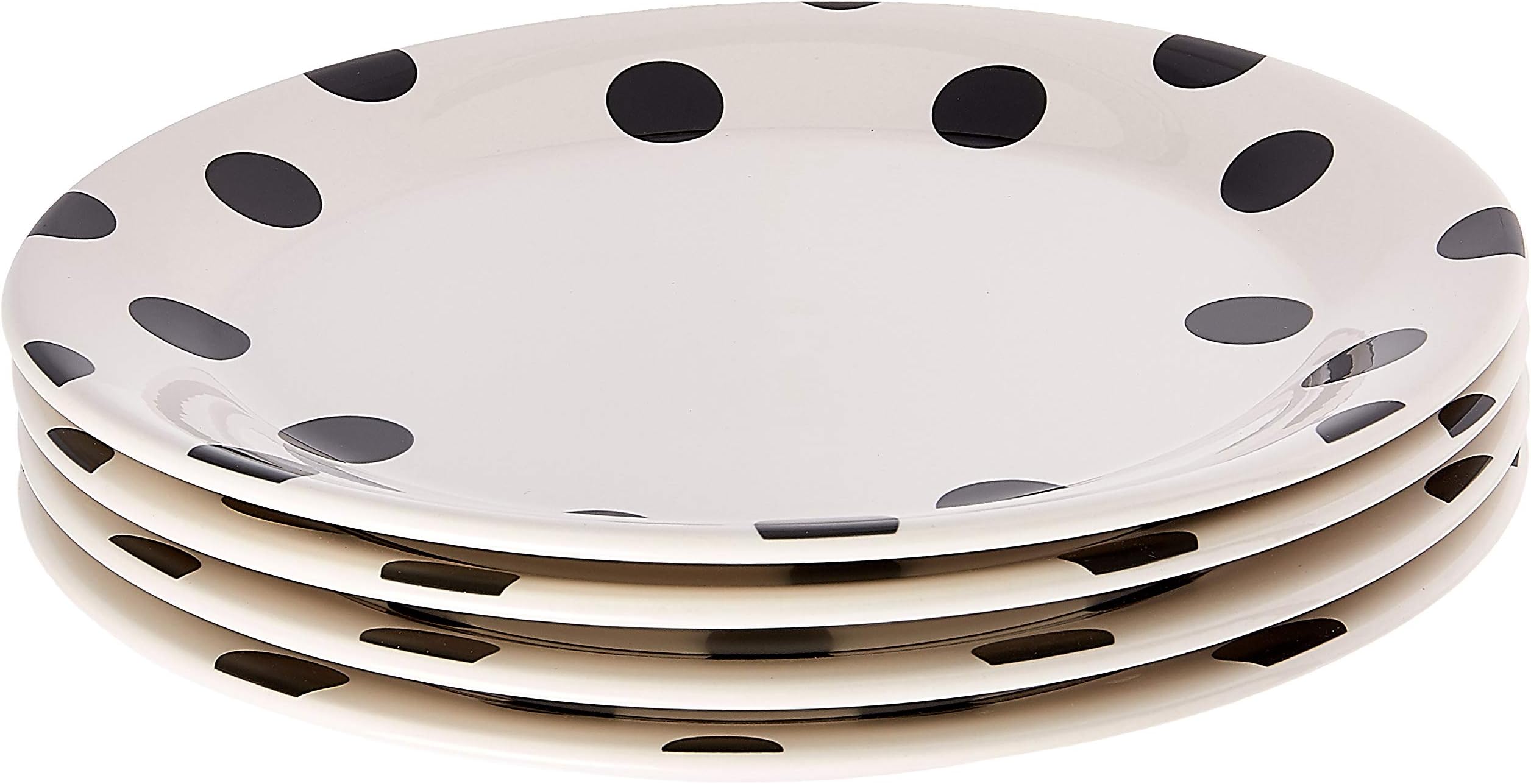Amazon.com | Kate Spade Deco Dot 4-Piece Dinner Plate Set, 7.95 LB ...