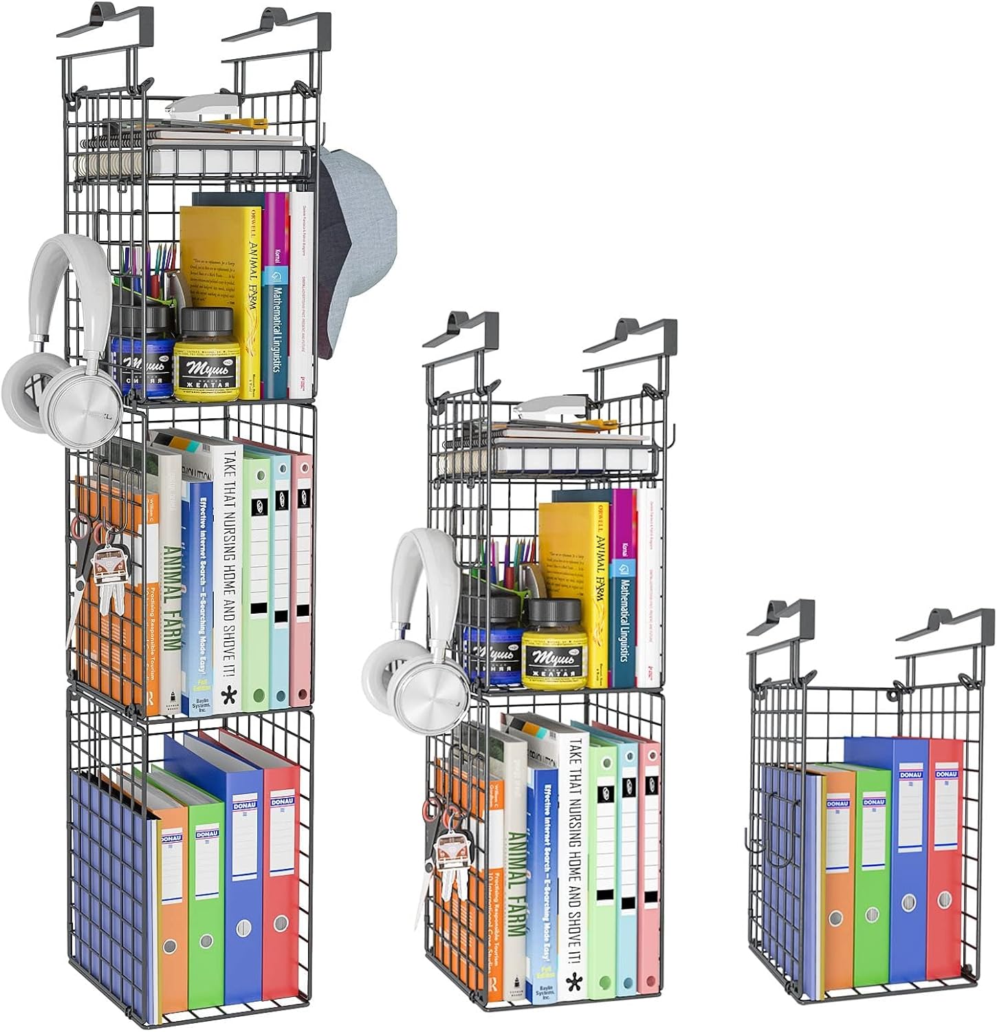 Amazon.com: Keomaisyto 3-Shelf Hanging Locker Organizer for School ...