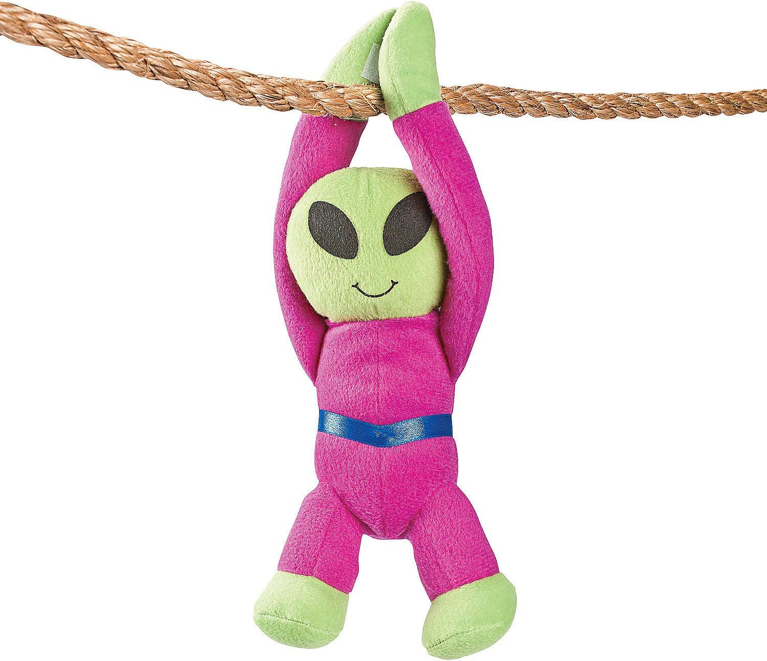 Amazon.com: Fun Express - Long Arm Plush Alien for Party - Toys - Plush ...