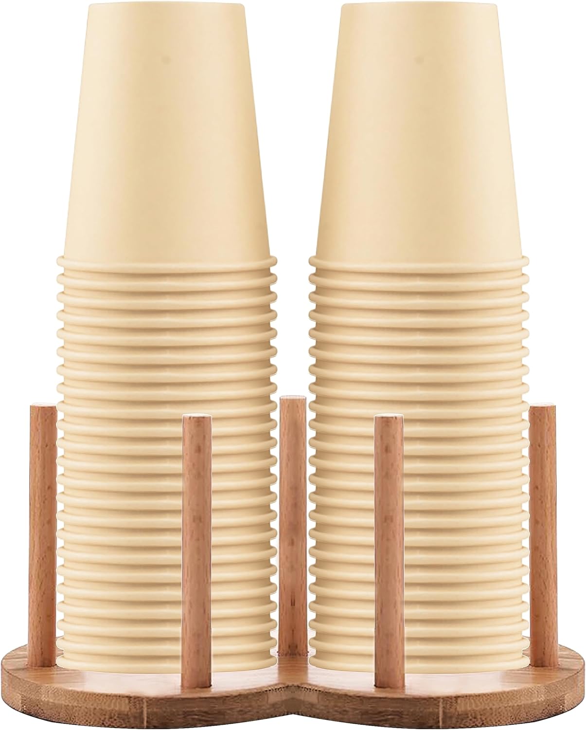 Amazon.com: DIFENLUN Round Wooden 2 Compartment Coffee Table Organizer ...