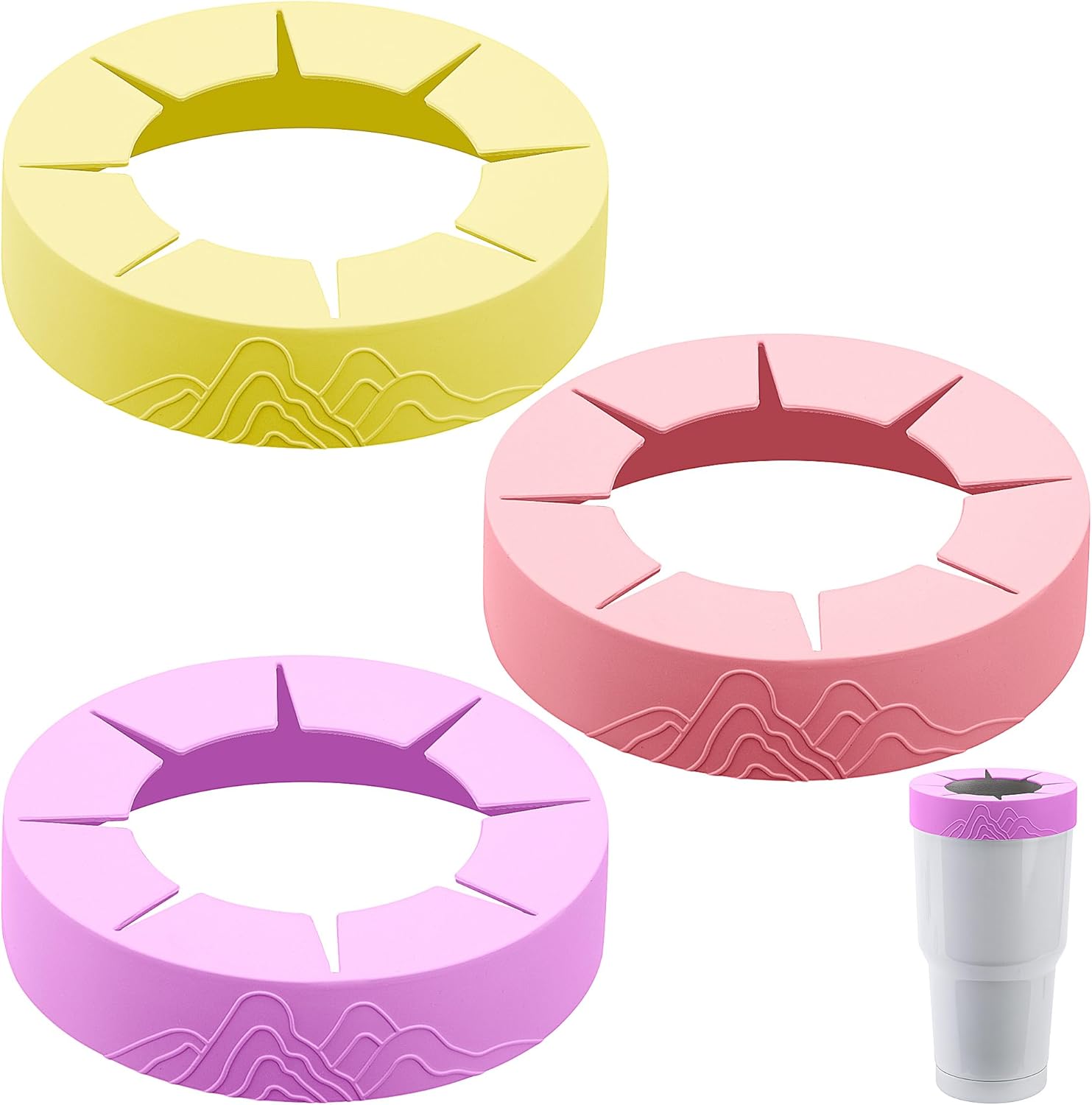 Amazon.com | Shupakul 3 Pcs Ice Coffee Silicone Ring,Reusable Silicone ...