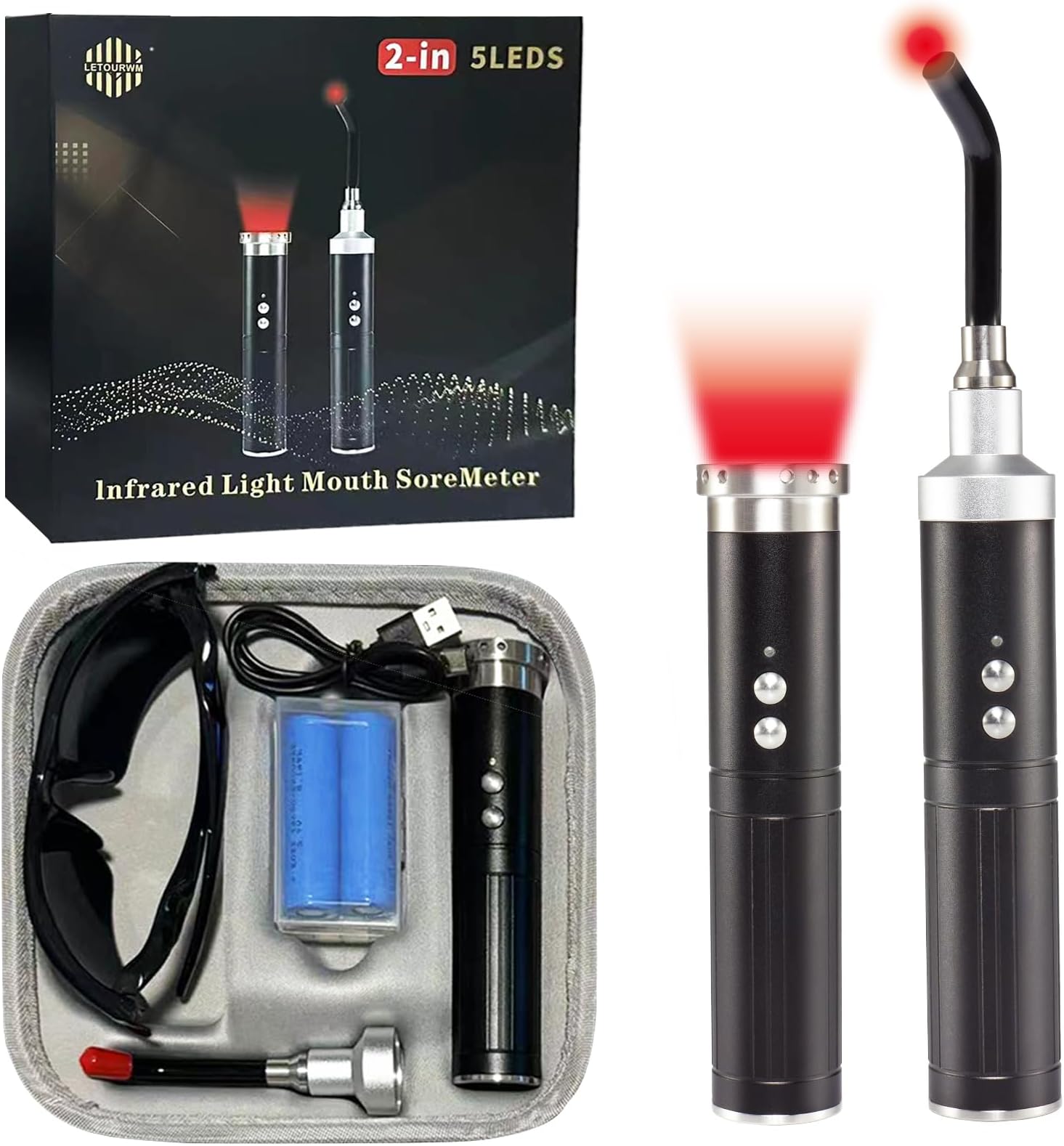 Amazon.com: Azilaser 4400mAh Rechargeable Infra Red Light Therapy ...