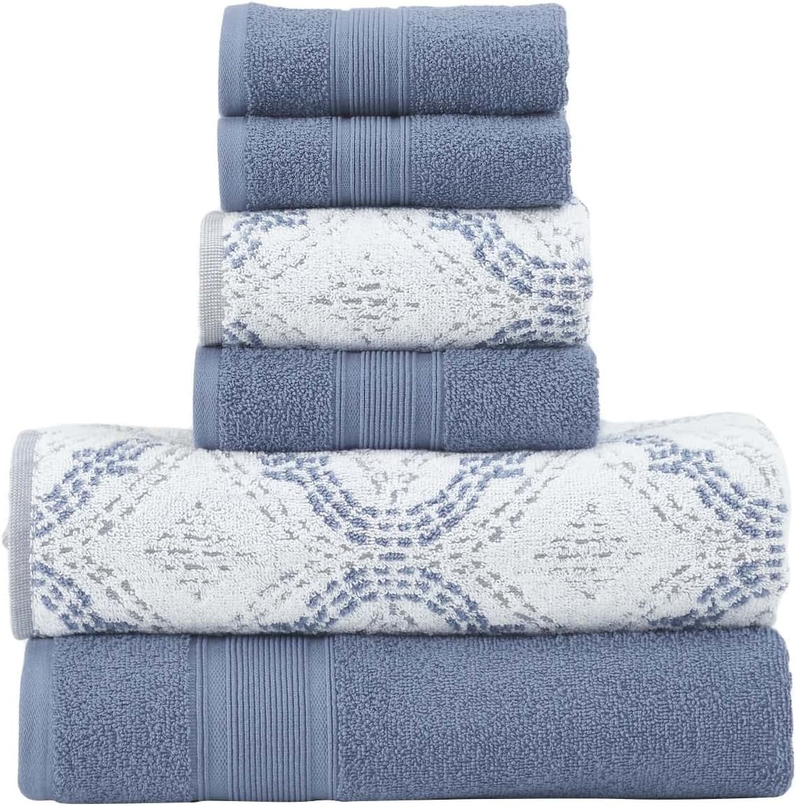 Amazon.com: Modern Threads Capri 6-Piece Reversible Yarn Dyed Jacquard ...