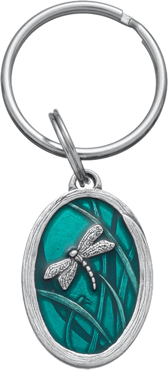 DANFORTH- Teal Dragonfly Keychain – Handcrafted Pewter Dragonfly ...