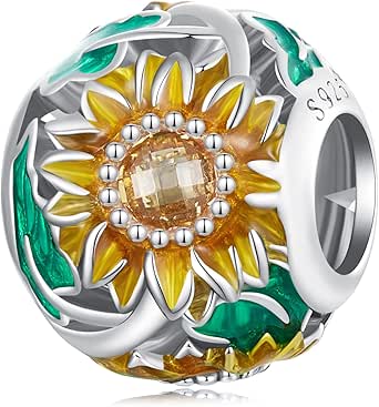 Sunflower Charms Pendant for Pandora Bracelet-925 Sterling Silver ...