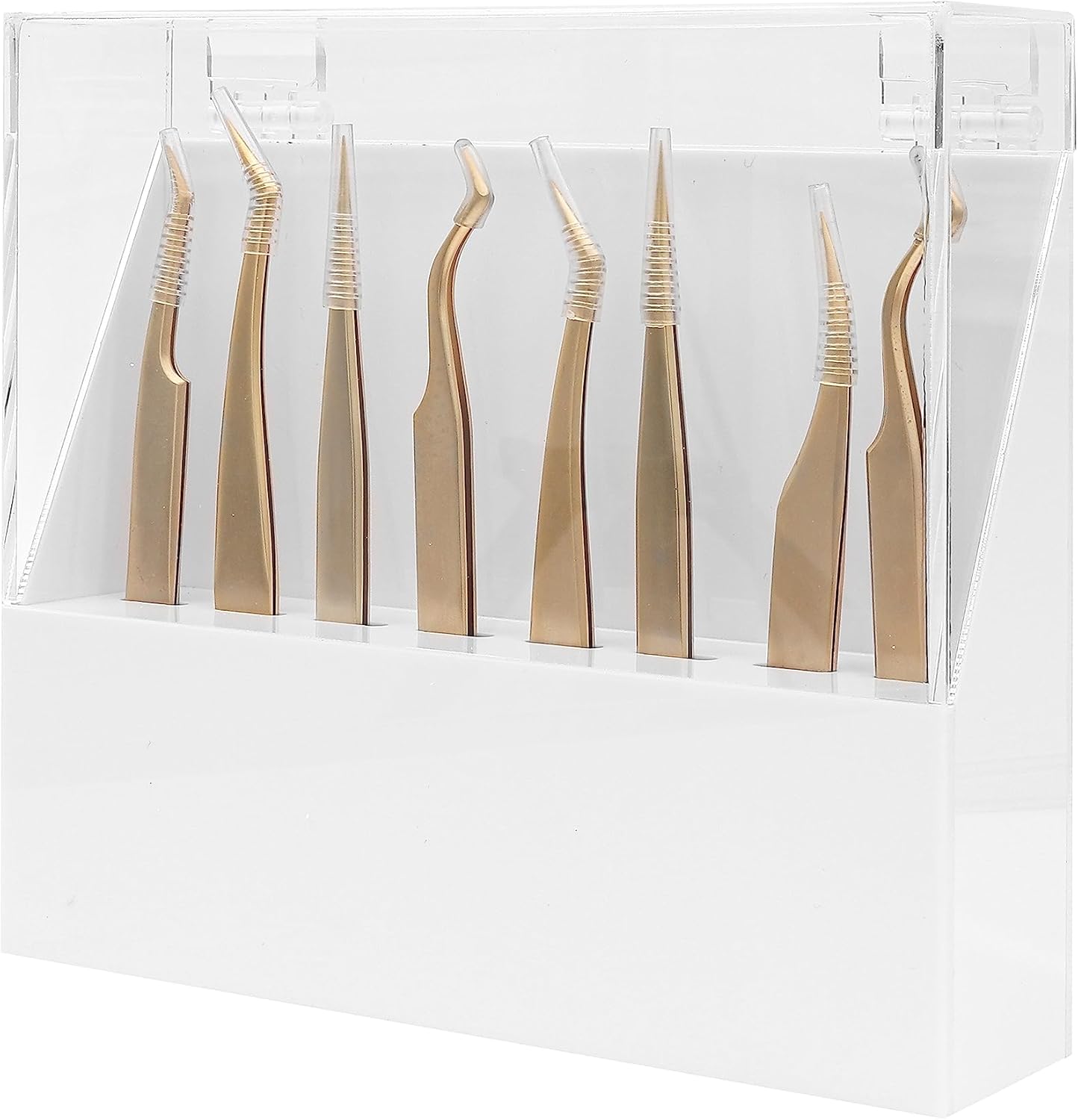 Amazon.com : XIUSUZAKI Lash Tweezers For Eyelash Extensions 8 Pcs ...