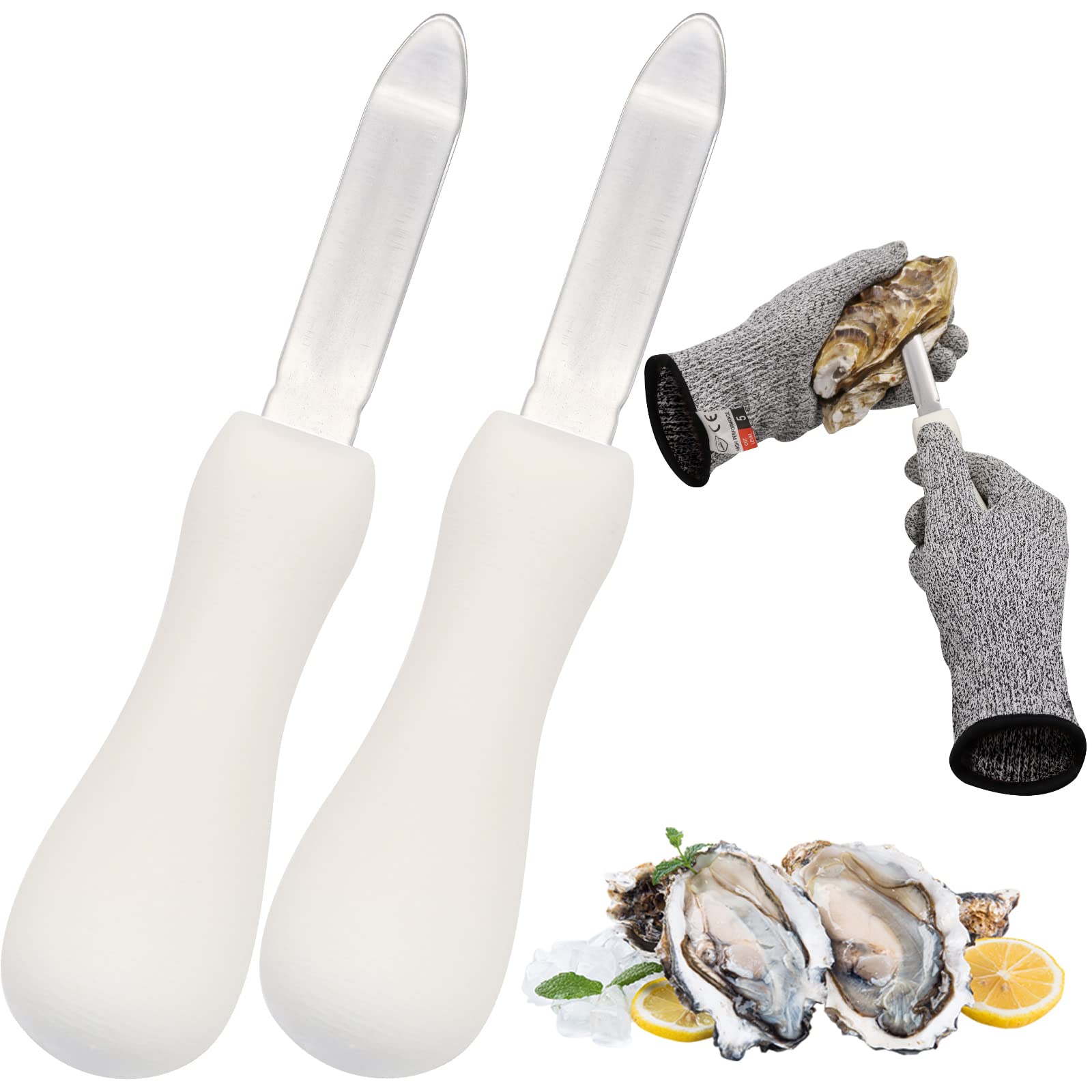 Oyster Shucking Knife, FRYOOGG Oyster Knife Oyster Knife Shucker Set ...