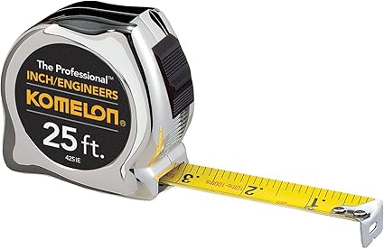 Komelon 425IE The Professional 25-Foot Inch/Engineer Scale Power Tape ...