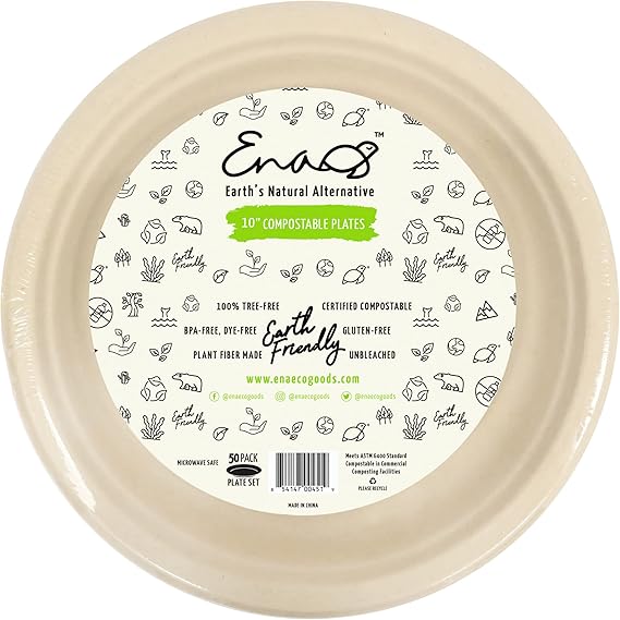Amazon.com: Earth's Natural Alternative 100% Compostable Disposable ...