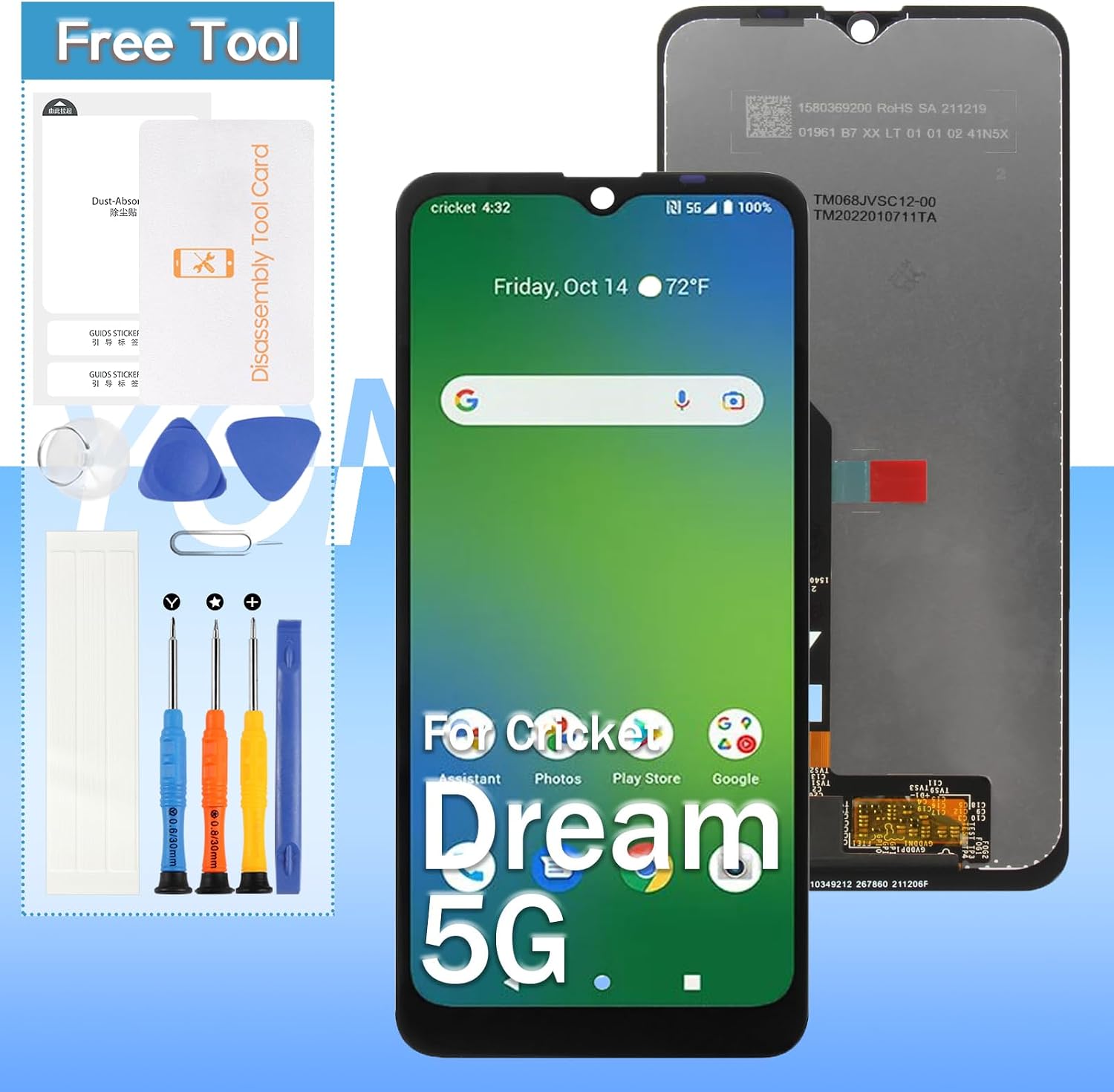 Amazon.com: Yondista Screen Replacement for Cricket Dream 5G/Cricket ...