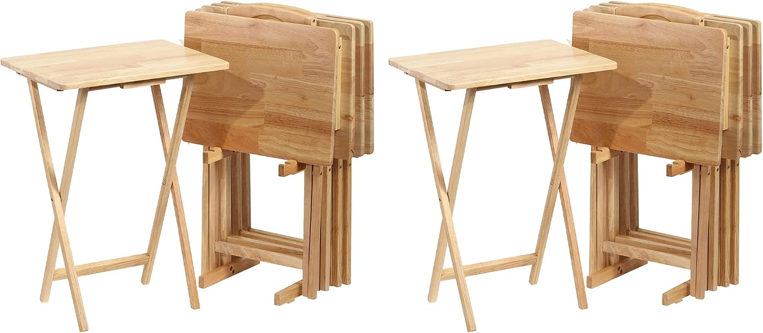 Amazon.com: PJ Wood Solid Wood Construction Rectangle Folding Portable ...