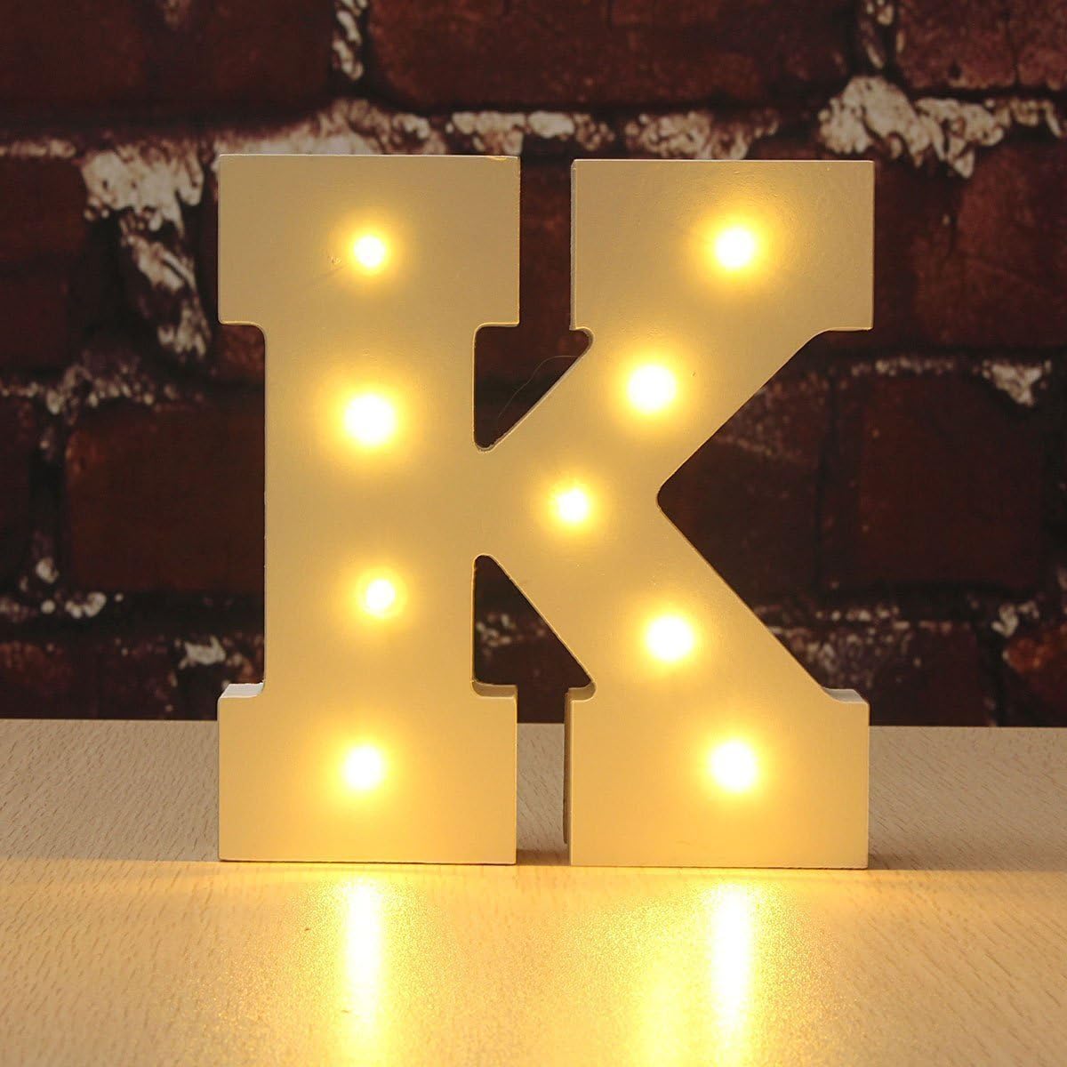 Up in Lights, EONHUAYU Decorative Letters Lights Wooden Alphabet Letter ...