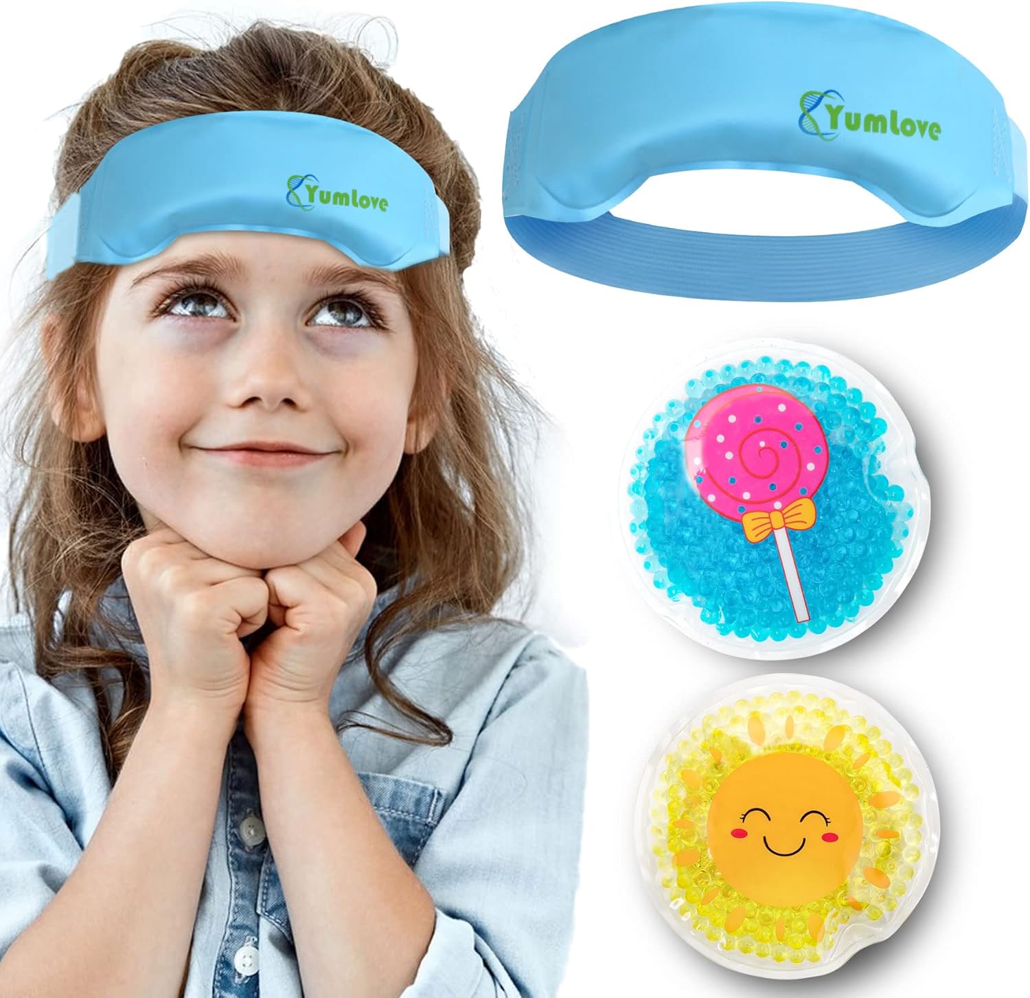 Amazon.com: Kids Ice Packs for Boo Boos 3 Pack Reusable Headband Ice ...