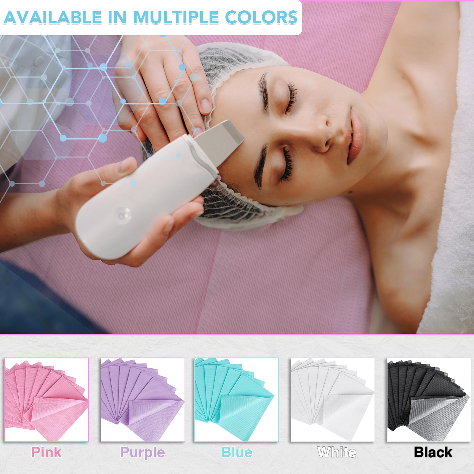 Snapklik.com : 80 Pack Disposable Dental Bibs 13"x18"3-Ply Waterproof ...