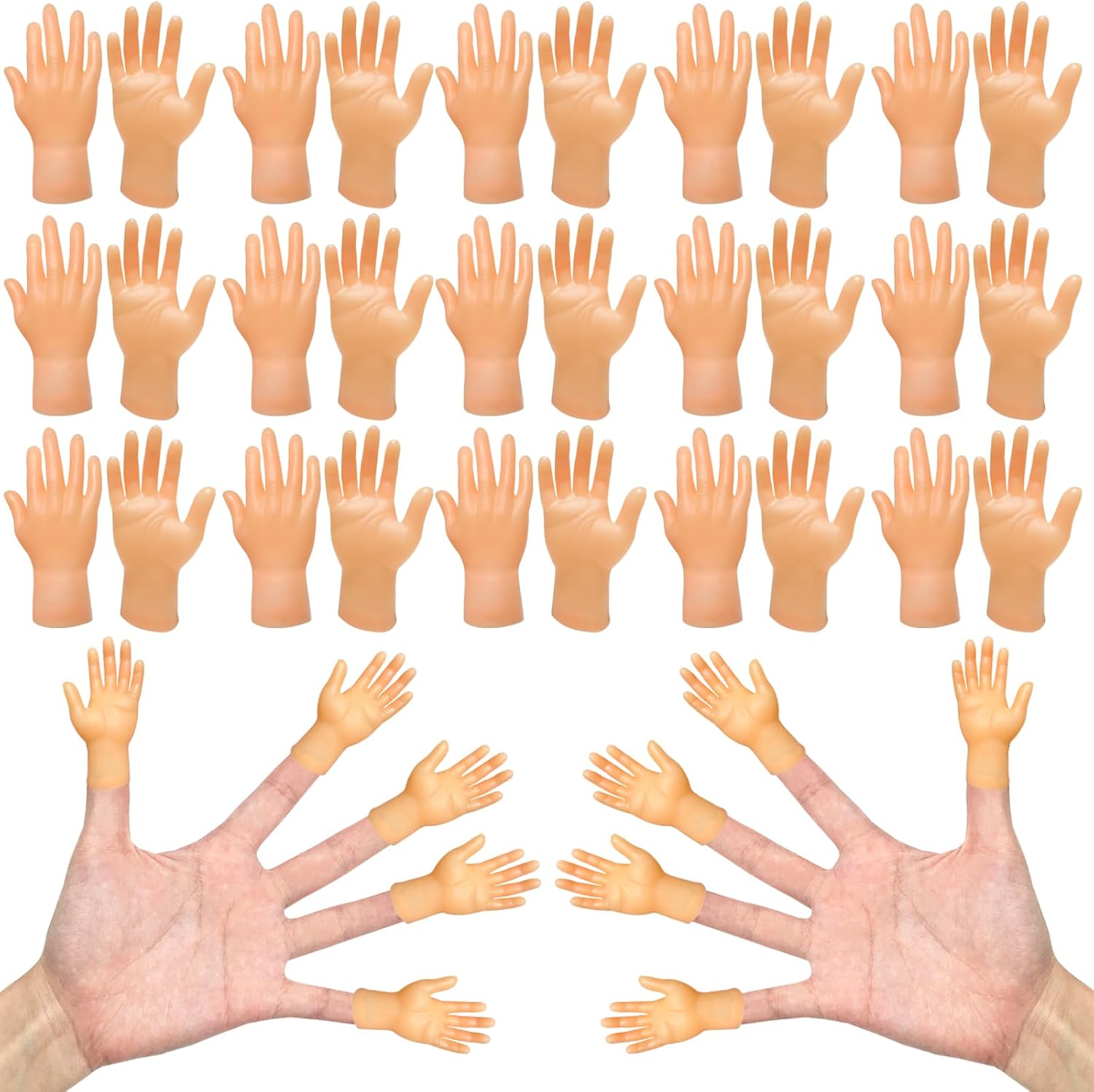 Amazon.com: 36 PCS Finger Puppets,Tiny Finger Hands,Mini Rubber Hands ...