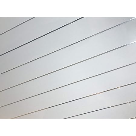 Gloss White Chrome Ceiling Cladding Bathroom Wall Panels PVC By DBS (4 ...