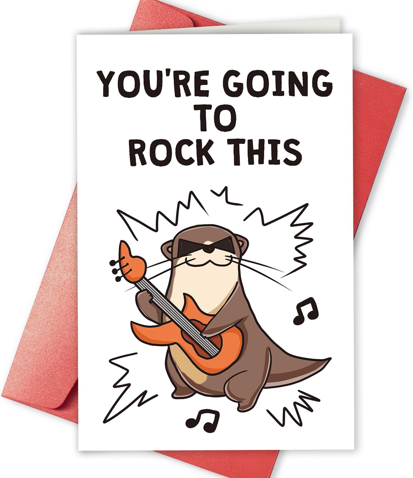 Amazon.com : Bablira Funny Otter Pun Encouragement Card, Good Lucky ...