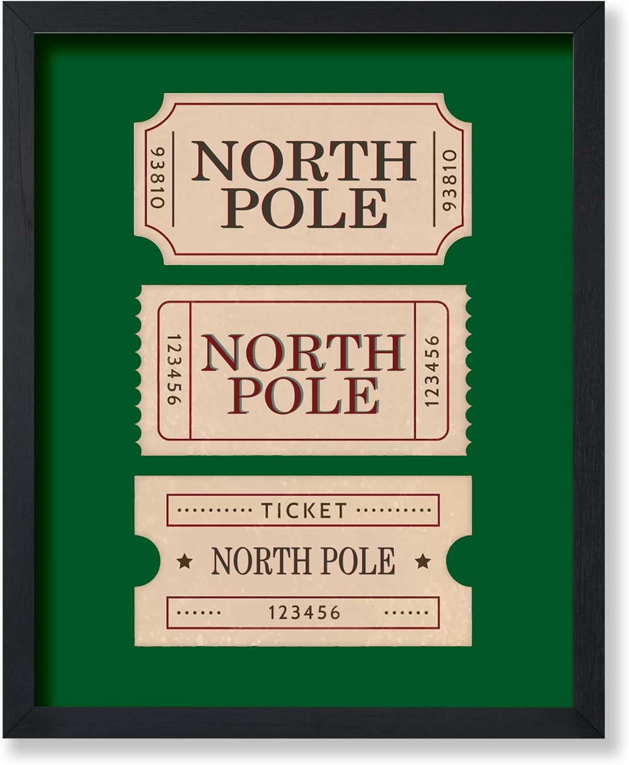 Amazon.com: Poster Master North Pole Ticket Poster - Holiday Print ...