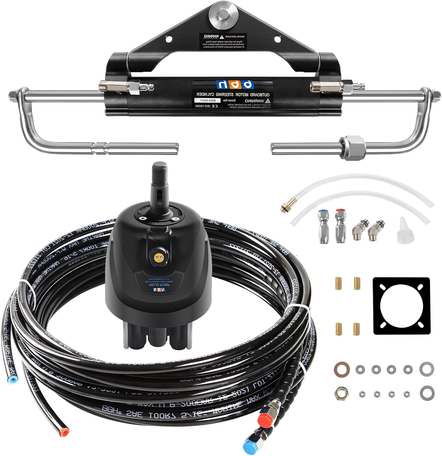 Amazon.com : seasuist 150HP Outboard Hydraulic Steering Kit, Boat ...